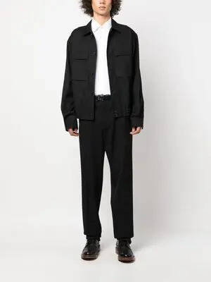 BOSS Pointed-collar Long-sleeve Shirt - White