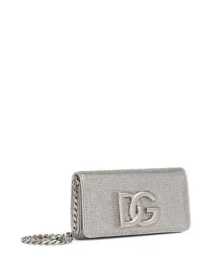 Dolce & Gabbana Logo-plaque Crystal-embellished Crossbody Bag