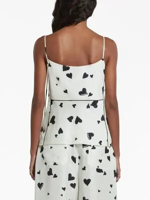 Marni Bunch Of Hearts Silk Camisole Top