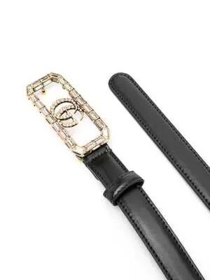 Gucci Double G-buckle Leather Belt - Black