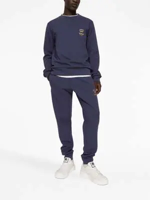 Dolce & Gabbana Bee-embroidered Cotton Sweatshirt - Blue