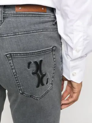 BILLIONAIRE Mid-rise Straight-leg Jeans - Grey