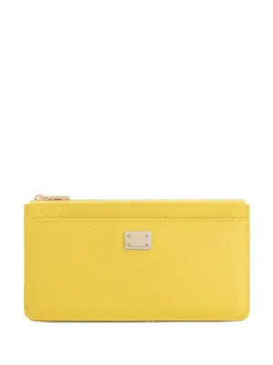 Dolce & Gabbana Dauphine Leather Wallet - Yellow