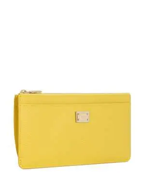 Dolce & Gabbana Large Dauphine Leather Wallet - Yellow