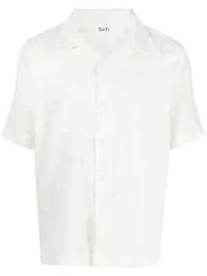 Séfr Pintuck Cotton Shirt - White