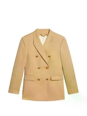 GOLDEN GOOSE Double-breasted Virgin Wool Blazer - Neutrals