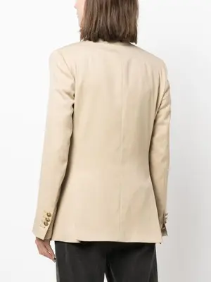 GOLDEN GOOSE Double-breasted Virgin Wool Blazer - Neutrals