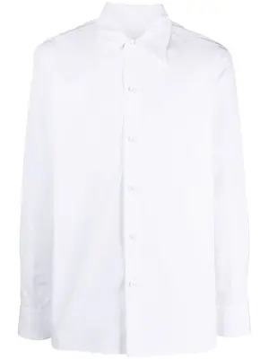 JIL SANDER Pointed-collar Organic-cotton Shirt - White