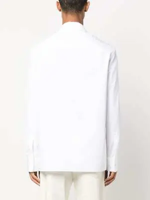 JIL SANDER Pointed-collar Organic-cotton Shirt - White