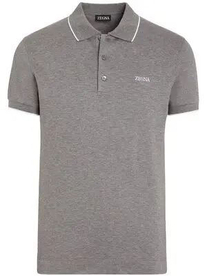 Zegna Short-sleeve Polo Shirt - Grey
