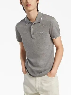 Zegna Short-sleeve Polo Shirt - Grey