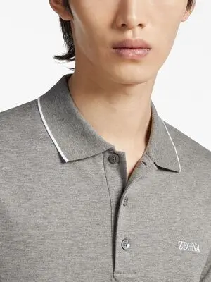Zegna Short-sleeve Polo Shirt - Grey