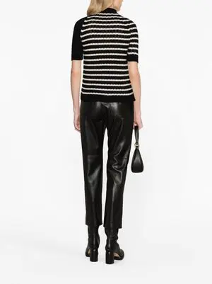 Balmain Striped Cashmere-blend Top