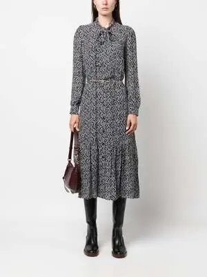 Michael Kors Abstract-print Midi Shirt Dress