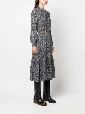 Michael Kors Abstract-print Midi Shirt Dress