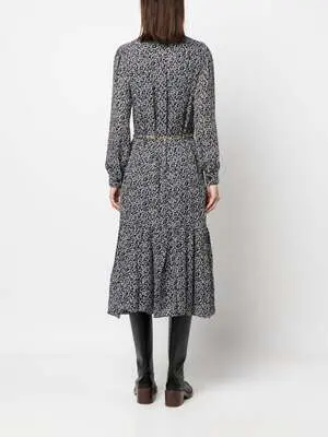 Michael Kors Abstract-print Midi Shirt Dress