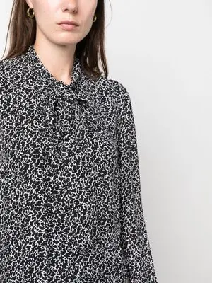 Michael Kors Abstract-print Midi Shirt Dress