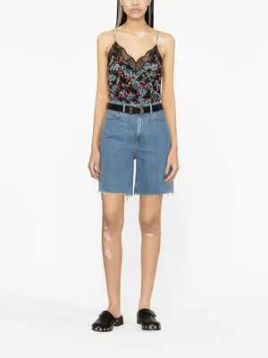 Zadig&Voltaire Christy Floral-print Silk Camisole - Black