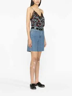 Zadig&Voltaire Christy Floral-print Silk Camisole - Black
