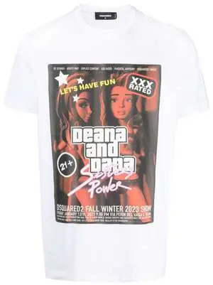 Dsquared2 Graphic-print Cotton T-shirt - White