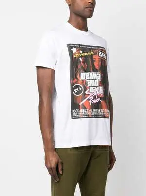 Dsquared2 Graphic-print Cotton T-shirt - White