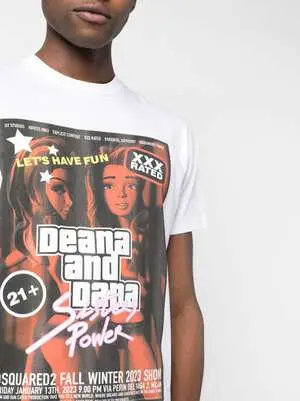 Dsquared2 Graphic-print Cotton T-shirt - White
