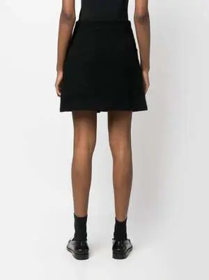 Sandro Button-detail Bouclé Miniskirt