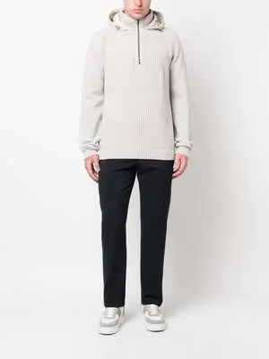 Herno Long-sleeve Wool Hooded Jumper