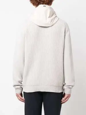 Herno Long-sleeve Wool Hooded Jumper