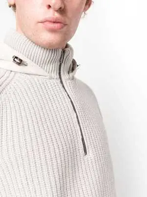 Herno Long-sleeve Wool Hooded Jumper