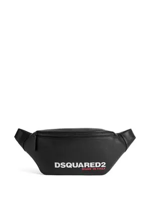 Dsquared2 Logo-print Leather Belt Bag - Black