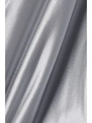 Good American Gathered Stretch-satin Halterneck Bikini Top