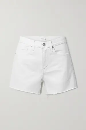 FRAME Le Brigitte Denim Shorts - White