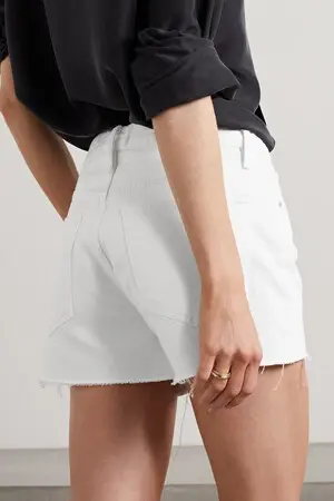 FRAME Le Brigitte Denim Shorts - White