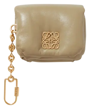 Loewe Puffer Goya Embellished Padded Leather Down Airpods Case