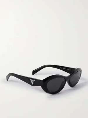 Prada Oval-frame Sunglasses - Black