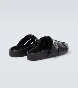 CHRISTIAN LOUBOUTIN Abubizz Leather Slippers - Black