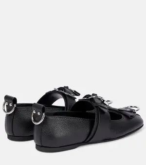 JW Anderson Lock Leather Ballet Flats