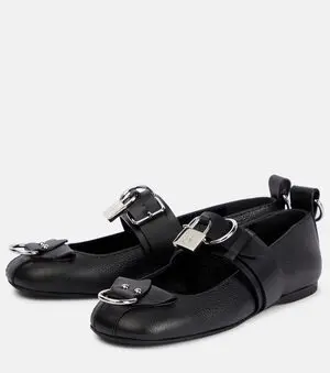 JW Anderson Lock Leather Ballet Flats
