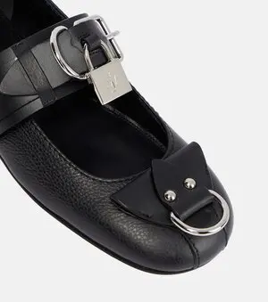 JW Anderson Lock Leather Ballet Flats