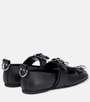 JW Anderson Lock Leather Ballet Flats