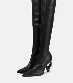 JW Anderson Over-the-knee Chain Detail Leather Boots