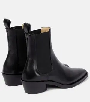 Proenza Schouler Bronco Leather Ankle Boots - Black