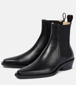 Proenza Schouler Bronco Leather Ankle Boots - Black
