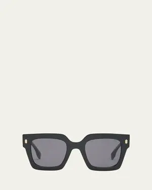 Fendi Roma Square Sunglasses - Shiny Black