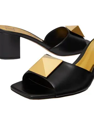 Valentino Garavani One Stud Calfskin Slide Sandal 60mm