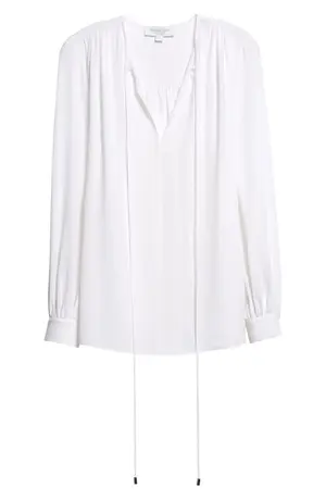 Michael Kors Split-neck Silk Blouse