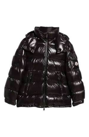 Black Hooded Puffer Jacket