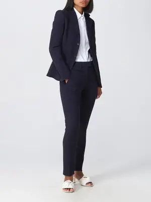 DONDUP Tailored Viscose Blend Trousers - Blue