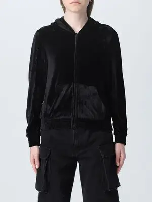 Balenciaga Velvet Zip-up Sweatshirt
